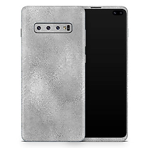 DesignSkinz Distressed Silver Texture v11 Protective Vinyl Decal Wrap Skin Cover Compatible with The Samsung Galaxy S20 (Screen Trim & Back Glass Skin)