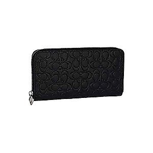 Coach Black Accordion Wallet In Signature Leather