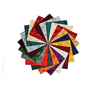 T&T 64 5 Inch Harvest Leaves Tonal Charm Pack