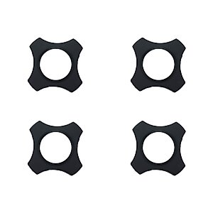 Tsnamay 4Pcs Reusable Microphone Protection Rings for Wireless Microphone Protects Against Falling Slipping,Black