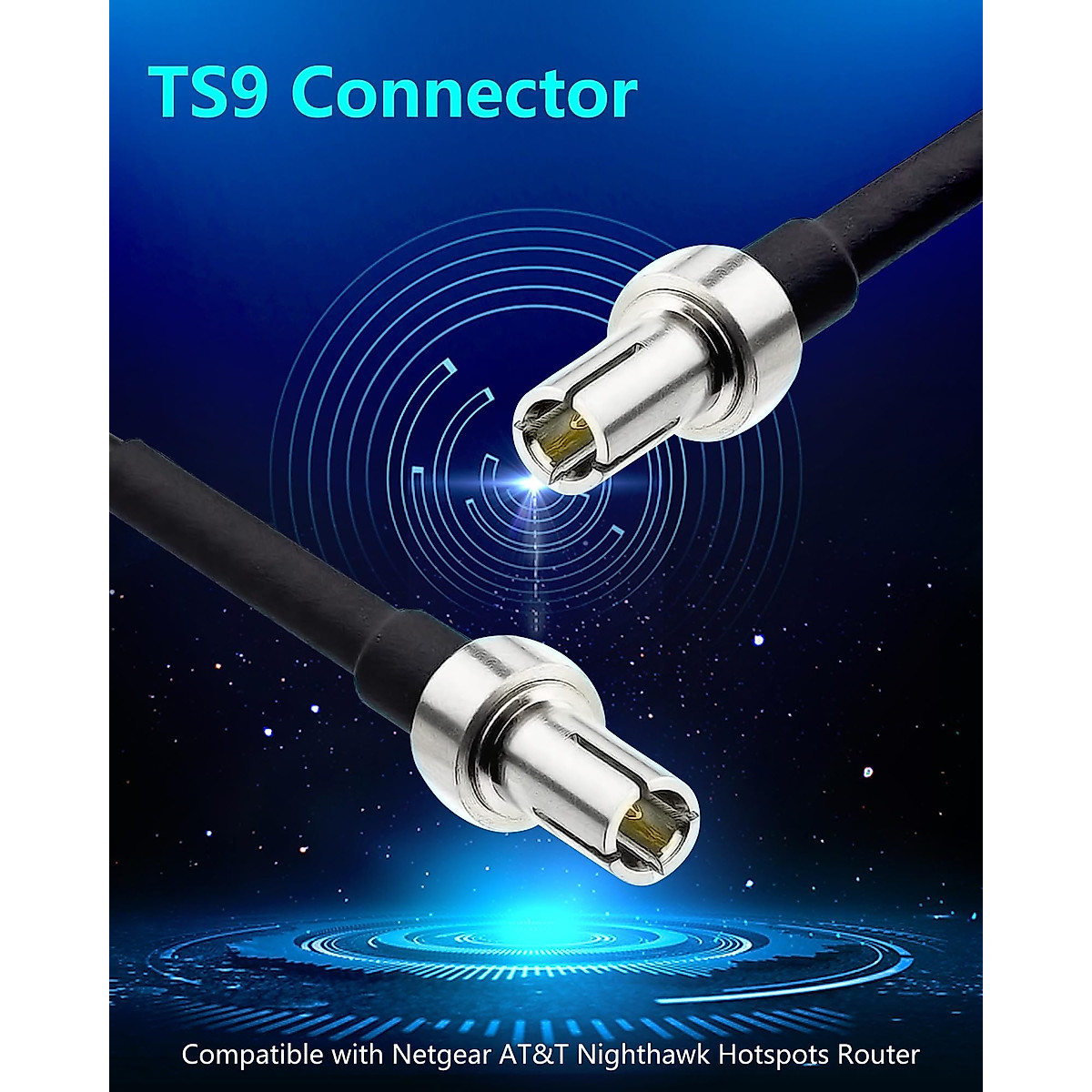 TS9 Antenna, 12dBi External 5G 4G LTE 3G GPRS GSM 600-6000MHz Male Waterproof Magnetic Base High Gain Antenna, Compatible with Netgear AT&T Nighthawk M6 MR6110 MR6500 M5 Hotspots Router(2 Pack)