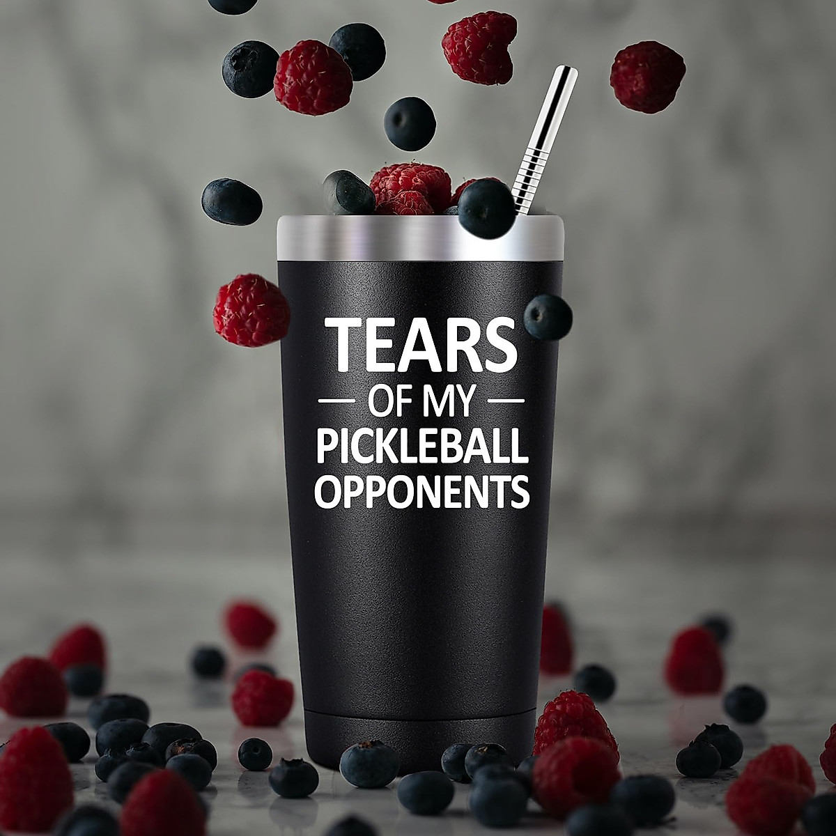 SpenMeta Pickleball Gifts for Men - Gifts for Pickleball Lovers - Tears of My Pickleball Opponents - Funny Birthday, Christmas Gifts for Pickleball Player - 20oz Pickleball Tumbler