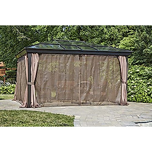 Venus Gazebo 12 feet by 14 feet, Brown color