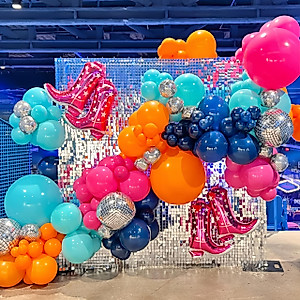 4 PCS Pink Cowgirl Boot+Hat Foil Balloon/Cowgirl Cowboy Hat Balloon/Western Cow Party Decorations/Last Rodeo Party/Disco Birthday Decorations/Country Party/Girly Pink Western Cowgirl Party