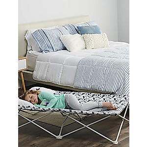 Regalo My Cot Pal Extra Long Portable Toddler Bed - Eye Lashes, White, Small Single