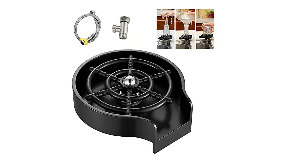 EME Stainless Steel Cup Rinser - Effortless Cleaning Tool