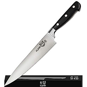 KUMA Multi Purpose Chefs Knife - Pro Bolster Edition - 8 Inch Blade for Carving, Slicing & Chopping - Great Ergonomic Handle - Professional Kitchen Knives