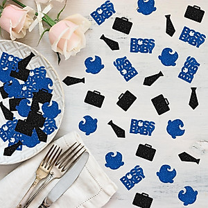 ShuanQ 120pcs Boss Confetti - Cartoon Theme Baby Shower Party Table Decorations - Movie Sign Gender Reveal Party Paper Scatters - Boys 1st Birthday Party Favors Supplies and DIY Crafts