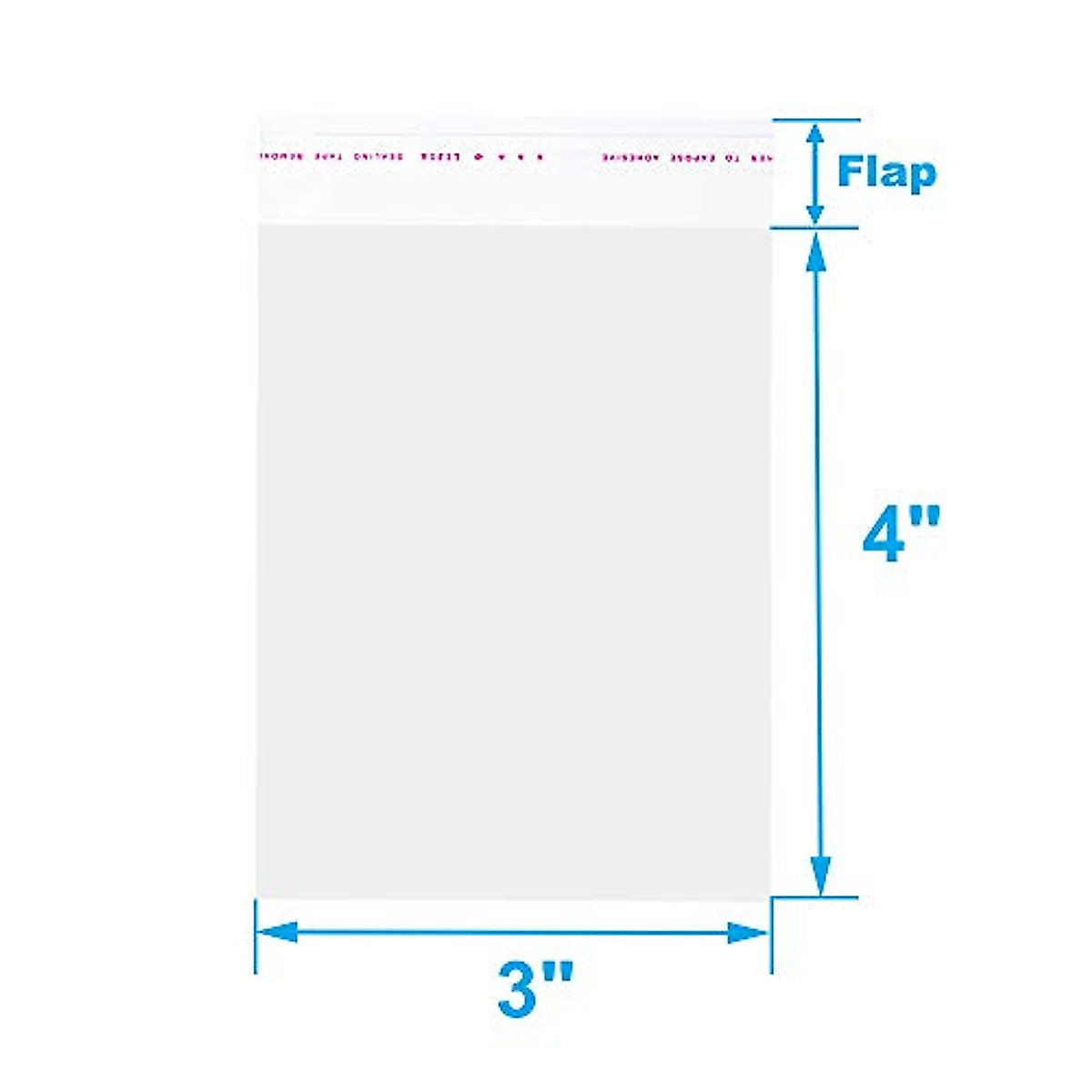 400 Pack 3" x 4" Thick Clear Resealable Cello Self Seal Bags Packaging Jewelry Bead Ring Necklace Gifts Cellophane Poly Bags