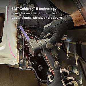 3M Cubitron II File Belt, 33437, 36+ Grit, 3/8 in x 13 in, Pack of 10 File Belts, Resin Bonded, Spot Weld Removal