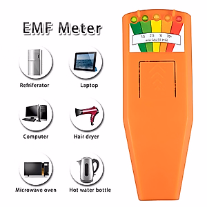 5 LED EMF Meter Magnetic Field Detector Ghost Hunting Paranormal Equipment Tester Portable Counter Orange