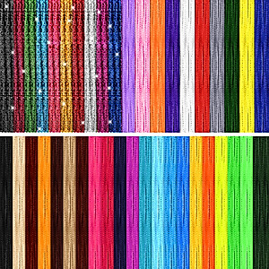 TOAOB 400pcs Pipe Cleaners Bulk 40 Assorted Colors Chenille Stems Craft Supplies 6mm x 12 Inch Fuzzy Glitter Pipe Cleaners for DIY Art Crafts Decorations