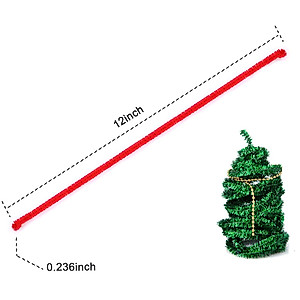 Caydo Christmas Pipe Cleaners Set, Including 120PCS Christmas Pipe Cleaners, 6 Sizes Pom Poms and 4 Sizes Wiggle Eyes for Kids DIY Arts & Crafts Projects and Christmas Decorations