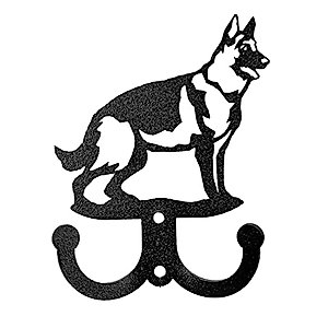 SWEN Products German Shepherd Metal 2 Hook Key Chain Holder Hanger