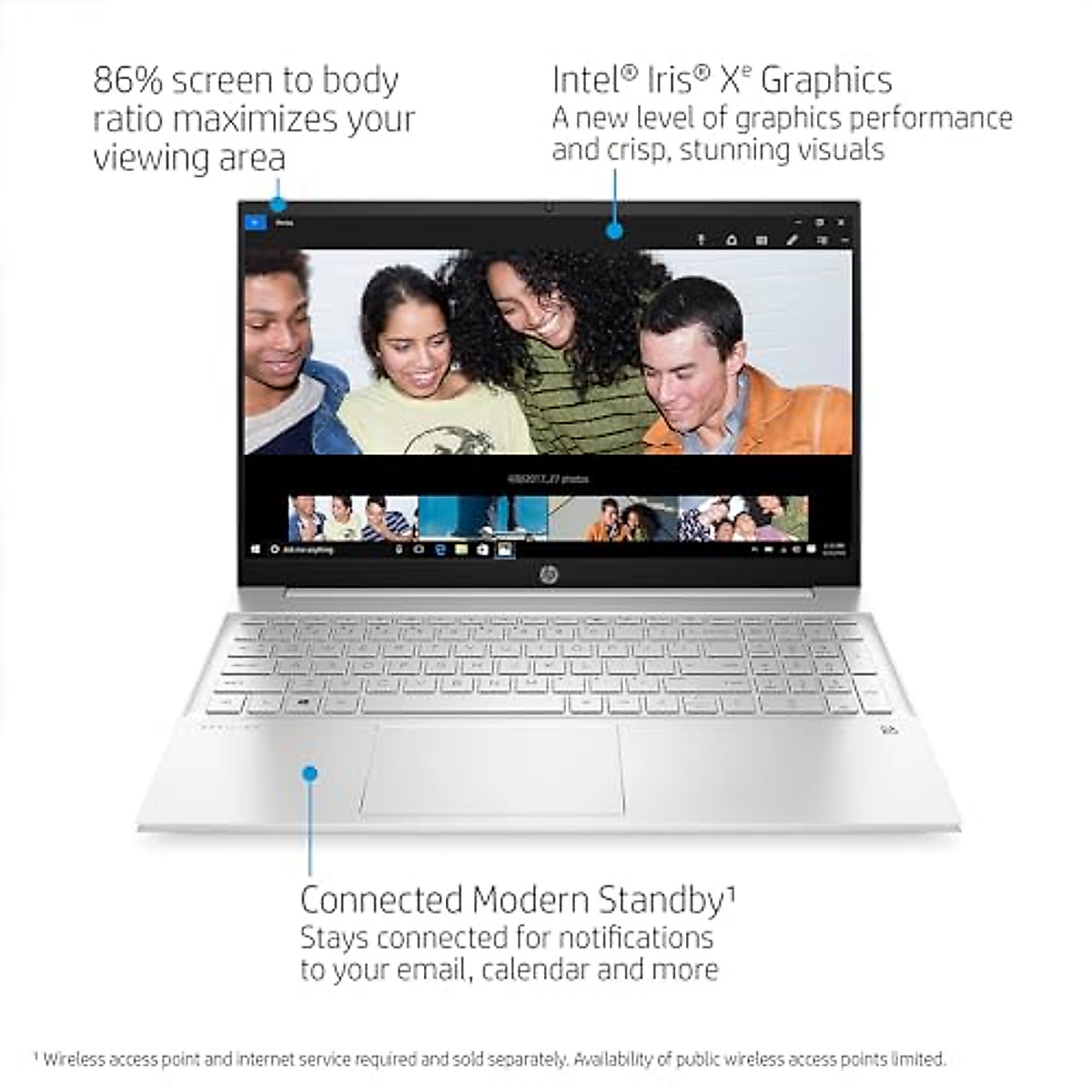 HP Pavilion Laptop, 15.6" FHD Touchscreen, 13th Gen Intel Core i5-1335U, 16GB RAM, 1TB PCIe SSD, Webcam, Fingerprint Reader, Backlit Keyboard, Wi-Fi 6, Windows 11 Home, Silver