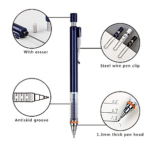 无 mechanical pencil 1.3mm HB lead pencils with refills and erasers sturdy lead Comfortable grip comfortble for writing