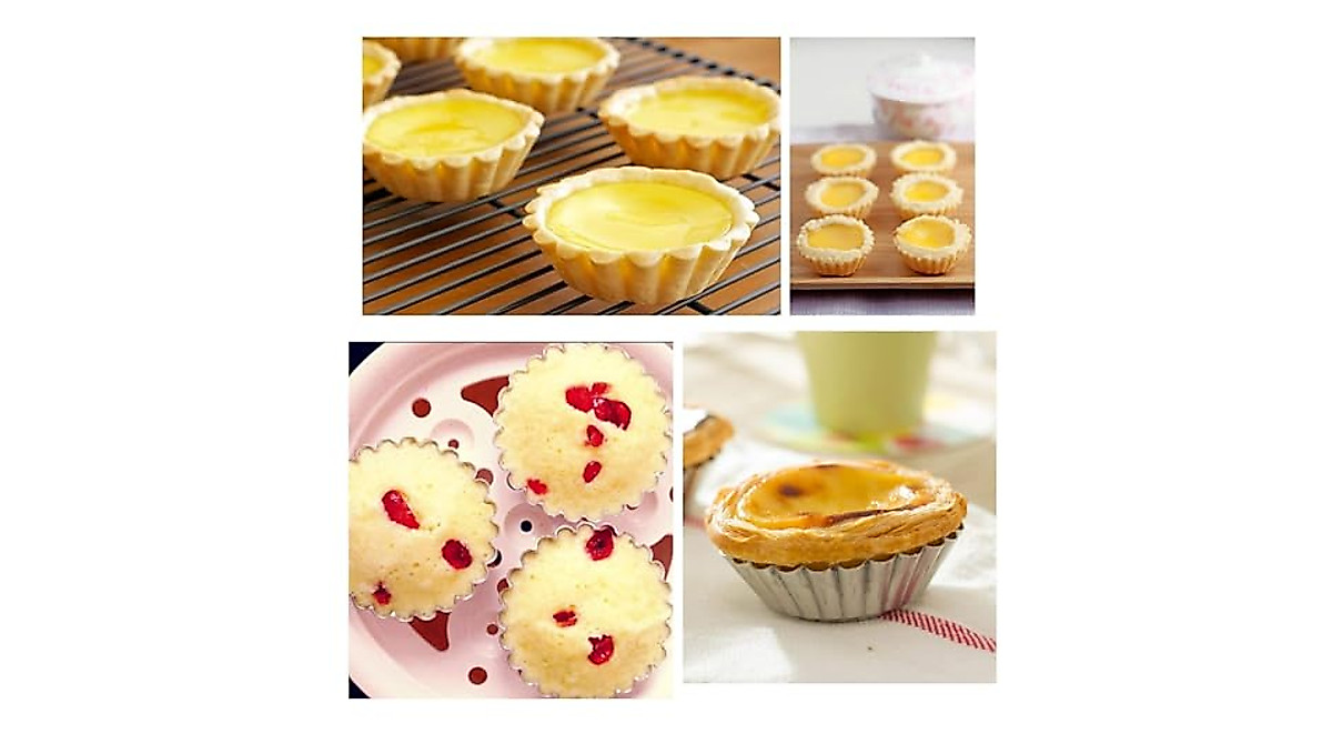 Tosnail 50-Pack Mini Tart Mold Set for Baking