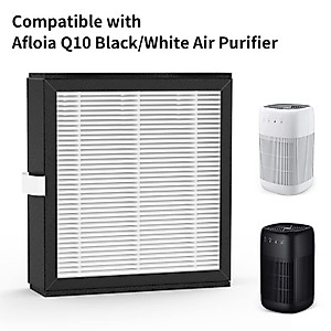 FCFMY 4 Packs H13 True HEPA Replacement Filters Compatible with Afloia Q10 Air Cleaner Purifier and Dehumidifier 2-in-1