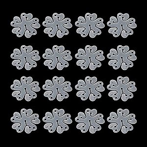 iFlyMaes 30 Pcs Portable Flower Shape Balloon Clips Holder for Wedding Birthday Party Holiday Decoration,5 in 1Flower Shape Balloon Clips
