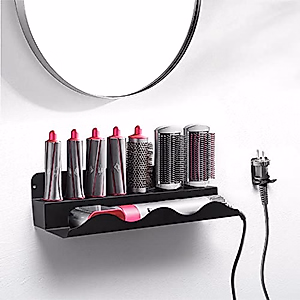 DALUOBO Wall Mounted Hair Curler Storage Rack For Dyson Airwrap Bathroom Shelf Hair Care Tool Stand