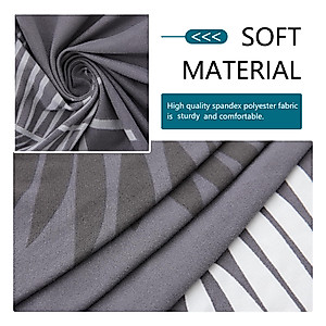 hyha Printing Sofa Couch Cushion Covers, Replacement Individual Seat Cushion Covers, Magic Sofa Covers Washable for Sectional Pets, Pattern Sofa Slipcovers (1 Cushion Armchair, Grey Feathers)