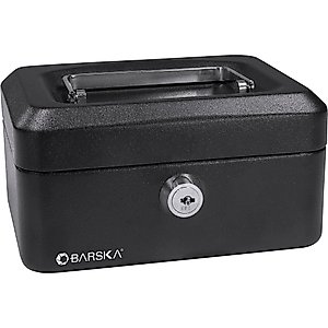 BARSKA EXTRA SMALL CASH BOX w/KEY LOCK