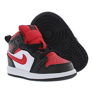 Jordan Baby Boy's 1 Mid (Infant/Toddler) Black/Fire Red/White 8 Toddler M