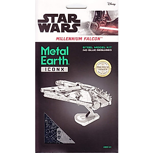 Metal Earth Premium Series Star Wars Millennium Falcon 3D Metal Model Kit Fascinations