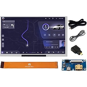 waveshare 7inch IPS Display 1024x600 Pixel, Integrated Thin and Light LCD with Adapter Board, for Raspberry Pi/Jetson Nano/Windows/PC, Support Windows/Linux/Android (No Touch Screen)