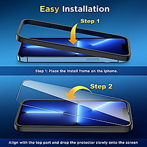 NatuBeau 3 Pack Screen Protector Compatible with iPhone 13 Pro with 3 Pack Camera Lens Protector, iPhone 13 Pro Screen Protector Tempered Glass, 6.1 inch, 9H Hardness, Scratch Resistant, Easy Installation