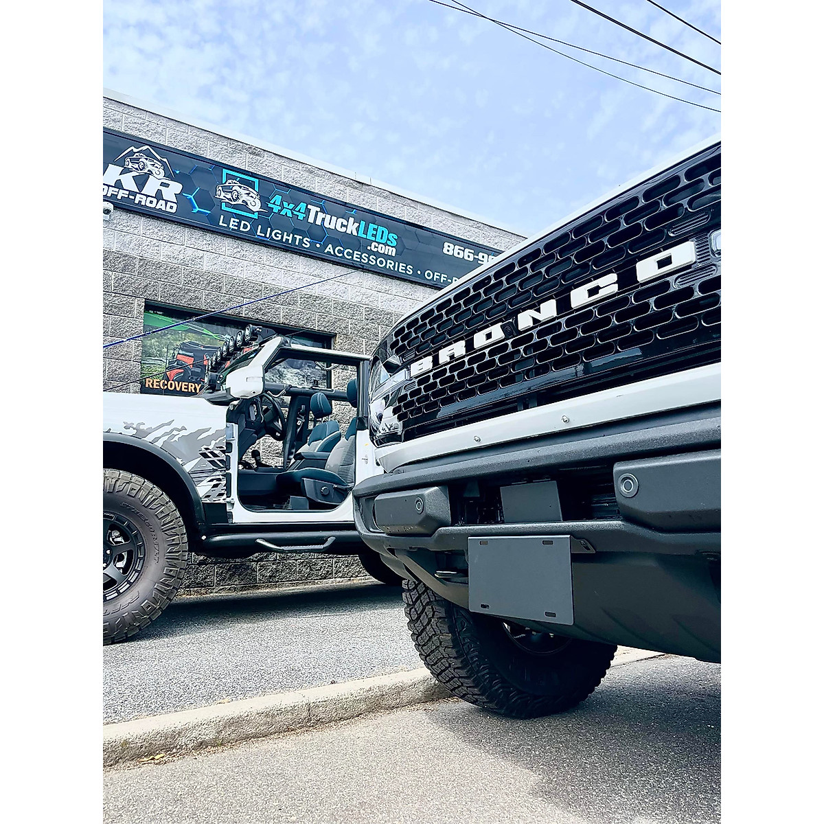 KR Off-Road Front License Plate Bracket Compatible with 2021-2023 Ford Bronco (USA Made)