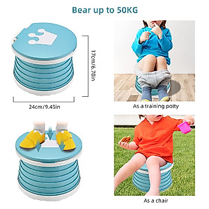 Travel Potty for Toddler, INSOUR Kids Portable Potty Training Toilet for Indoor and Outdoor, 2-in-1 Car Potty Chair for Baby