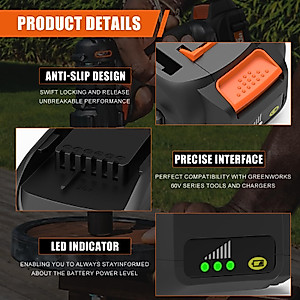Powilling 20V Lithium Battery for Worx 20V Battery and Charger Kit, Compatible with All Worx 20V Batteries WA3520 WA3525 WA3575 WG151s WG251s WG540s WG545s WG890 WG891 + Works 20 Volt Battery Charger