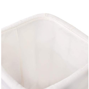 BirdRock Home Modern Square Laundry Hamper and Removable Laundry Bag - Dark Brown Bamboo - Easily Transport Laundry - Baby Dirty Clothes Bin Sorter Basket - Laundry Bag with Draw String