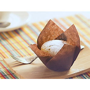 Brown Tulip Baking Cups, Large Size, Pack of 50