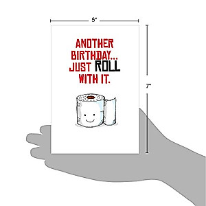 The Best Card Company - 1 Pun Birthday Card Funny - Hilarious Bday Puns, Notecard with Envelope - Birthday Puns - Roll C6119CBDG