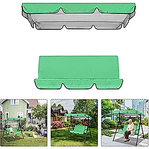 KFJZGZZ Replacement Cover Swing Ceiling Cloth Rain Cover Outdoor Awning Courtyard Patio Lawn & Garden Tree Swing for Adults Couch (0-Green, One Size)