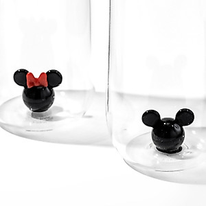 JoyJolt Disney Mickey Mouse, Icon Highball Glass 2pc Glass Drinking Glasses. 14oz Tall Glasses for Drinks. Cocktail Glasses, Disney Glassware, Disney Gifts, Disney Collectibles for Adults