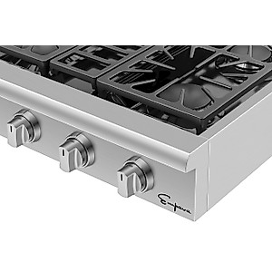 Empava 30 in. Slide-in Natural Gas Rangetop with 4 Burners in Stainless Steel, 30GC30