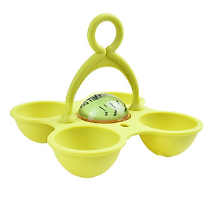 Egg Cooker: Egg Holder for Boiled Eggs - Quick, Efficient & Fail-Proof Color-Changing Egg Timer - Boil Up to 4 Eggs to Perfection Without Cracks or Guesswork! - In Water Timer for Boiled Egg