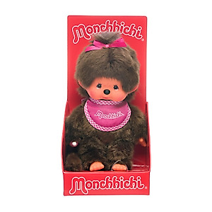 Monchhichi Classic Girl Pink Bib 20 cm