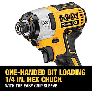 DEWALT 20V MAX XR Impact Driver, Brushless, 3-Speed, 1/4-Inch, Tool Only (DCF887B)-Deal Express Accessories, Yellow