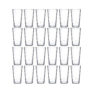 Carlisle FoodService Products Stackable Plastic Tumbler, 16 Ounce, Clear, (Pack of 24)