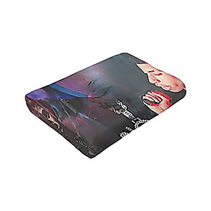 Nle Rapper Choppa Music Collage Throw Blanket Packable Classic Lightweight Blankets Decor for Bed Couch Living Room Travel Outdoor 80"X60"