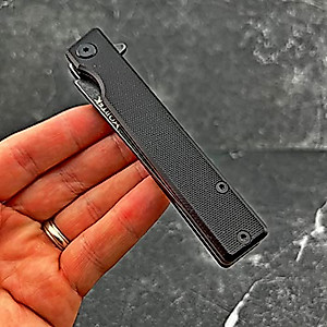 VORTEK VANGUARD: Sleek Designed EDC Folding Pocket Knife, 8Cr13MoV Blade, Fiberglass G10 Handles, Ball Bearing Pivot