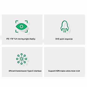 Portable Display Large‑screen Game Playing Freesync Technology Game Console Display Clearer Dynamic Images Lightweight Entertainment for Work Office Home