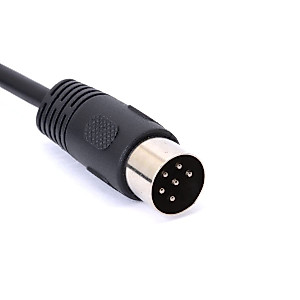 GLHONG Midi Din 6 Pin Plug Connector Extension Cable, 6 Pin Din Male to Female Plug AV Adapter Audio Socket for Digital Audio (50 CM / 1.6 FT)