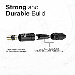 Balanced XLR Cable Male to 3.5mm TRS - 100 Feet Black - Pro 3-Pin Microphone Connector for Powered Speakers, Audio Interface or Mixer for Live Performance & Recording