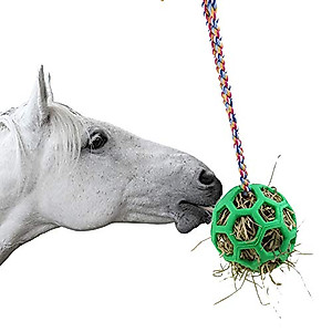 YUYUSO Horse Treat Ball Hay Feeder Ball Hanging Feeding Toy for Horse Stable Stall Rest
