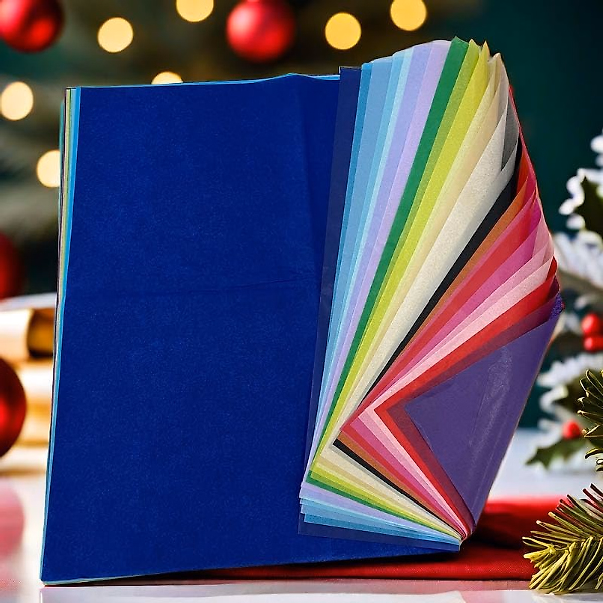 24 Sheets in 24 Colors, 20"*20" Colorful Pack Gift Tissue Paper for Gifts, Birthdays, Holidays, and All Occasions